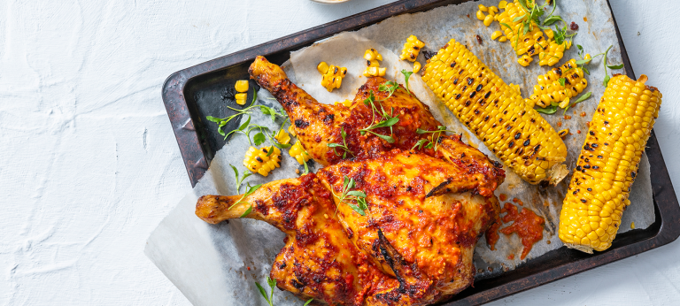 Spicy red-pepper spatchcock chicken - Astral Chicken