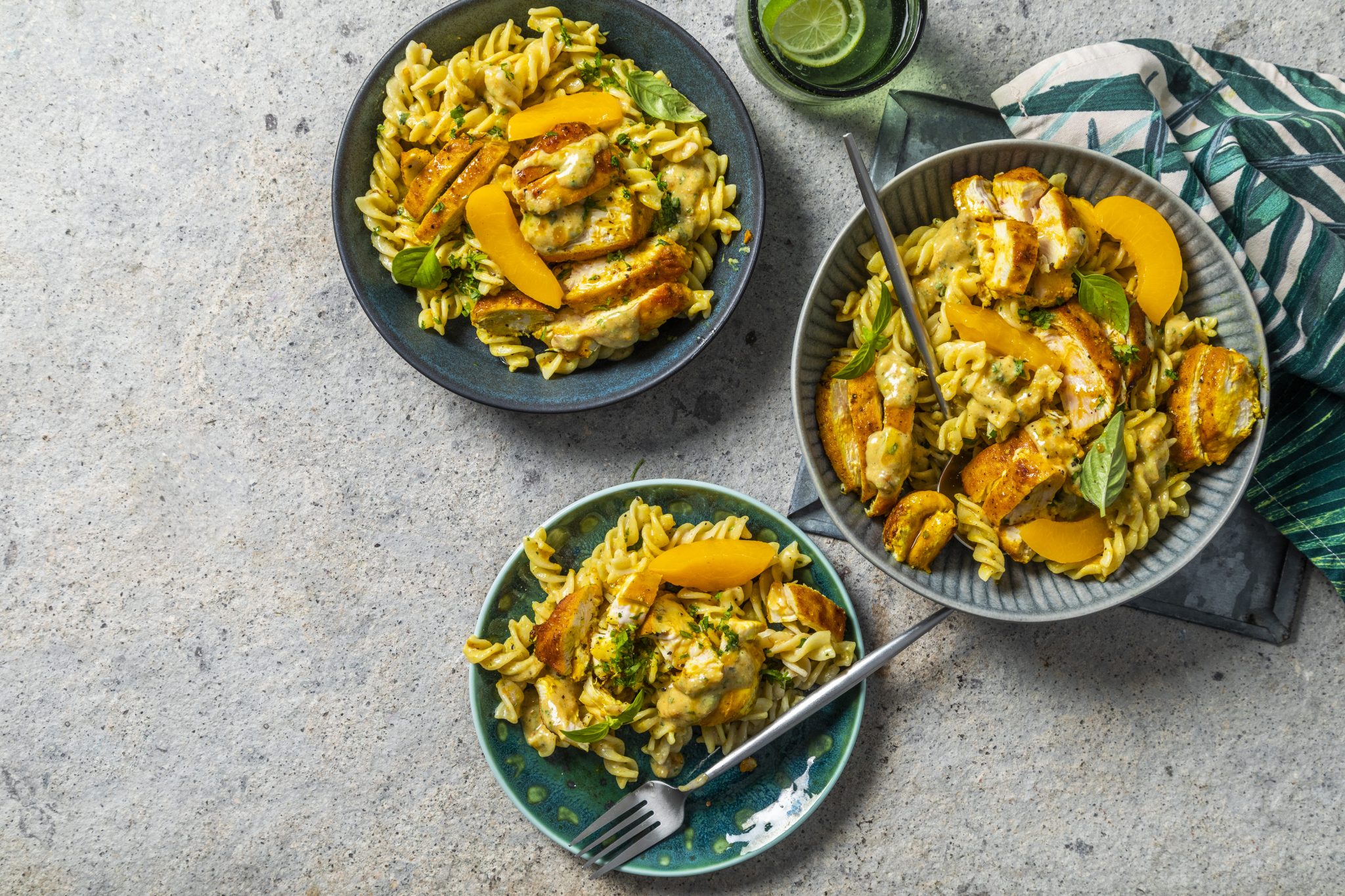 Coronation chicken pasta salad - Astral Chicken
