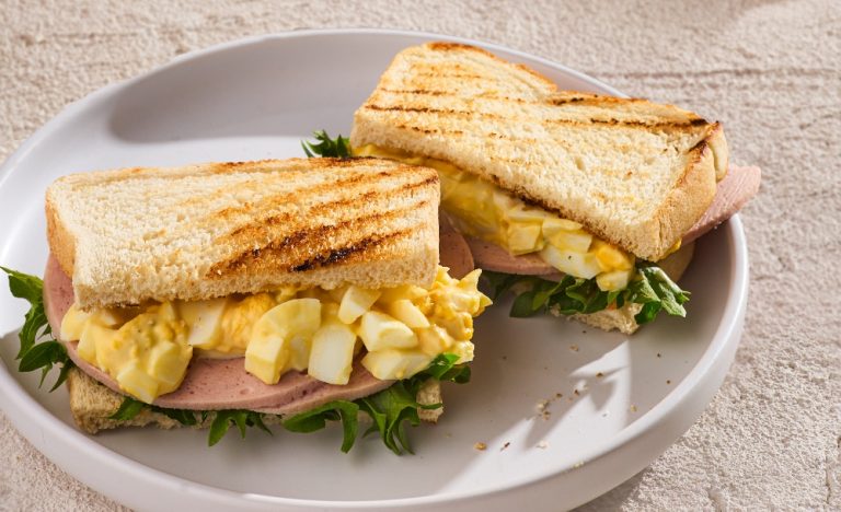 Boiled egg and mayo sandwich with polony - Astral Chicken